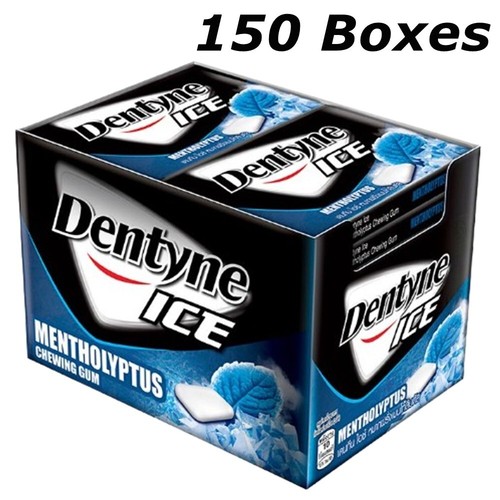 150 Boxes Dentyne Ice Chewing Gum Sugar Free Mentholyptus 11.2 g (Box ...