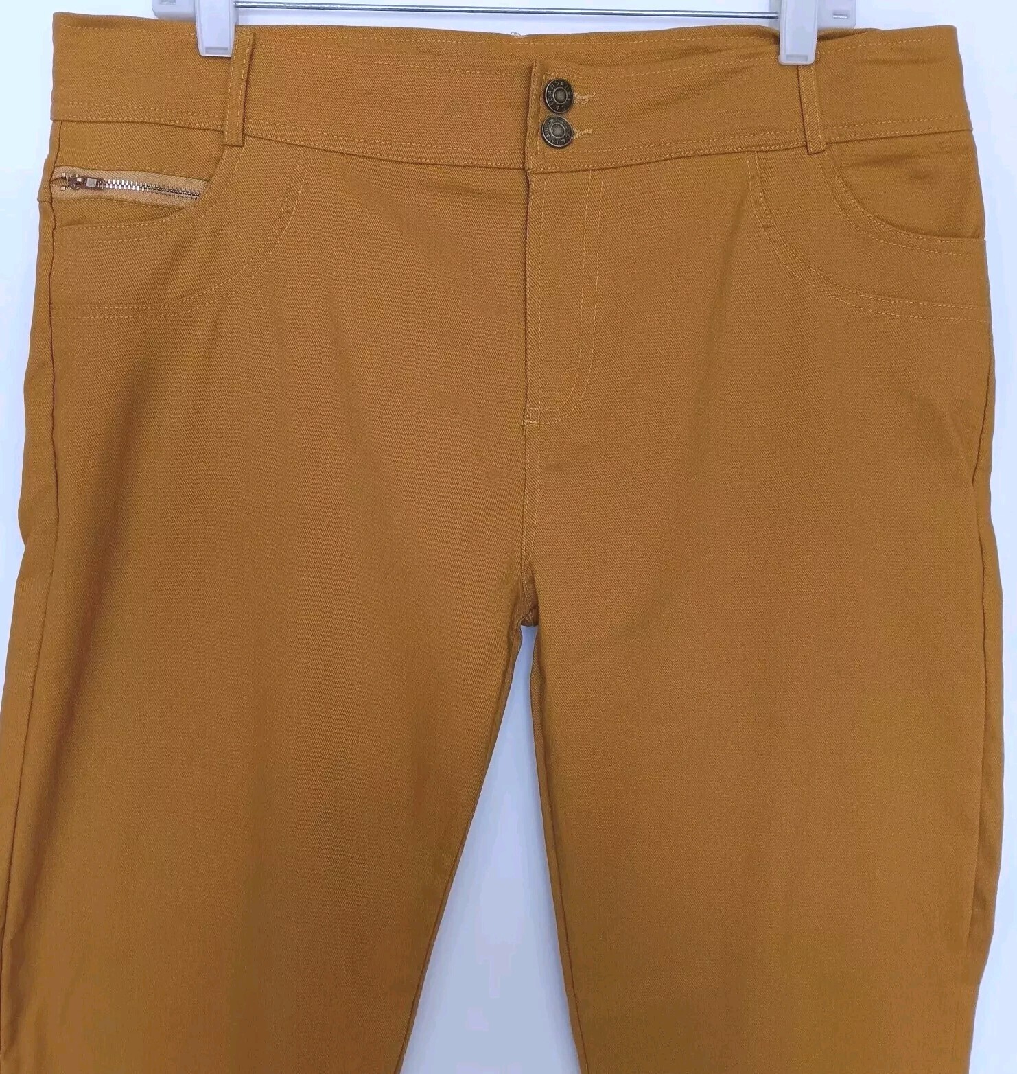 Holic Jean Plus Size 3X Mustard Yellow Stretchy Straight Leg 4-Pocket ...