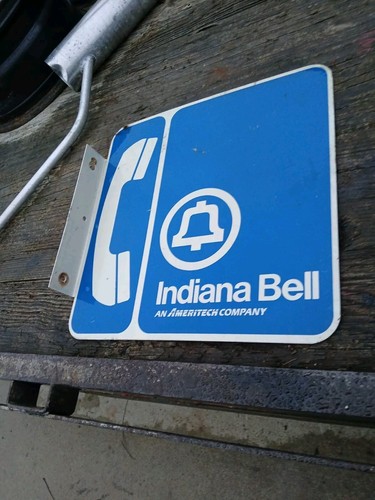VINTAGE INDIANA BELL TELEPHONE PHONE BOOTH SIGN, 2 SIDED | eBay