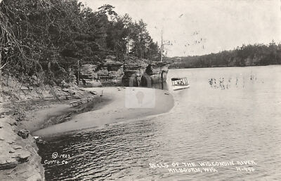 Dells of Wisconsin River, Kilbourn, WI Wisconsin 1922 RPPC Photo ...