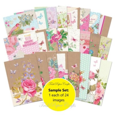 SAMPLE SET of 24xA6 Sheets ~ Hunkydory's THE LITTLE BOOK OF FLORABUNDA ...