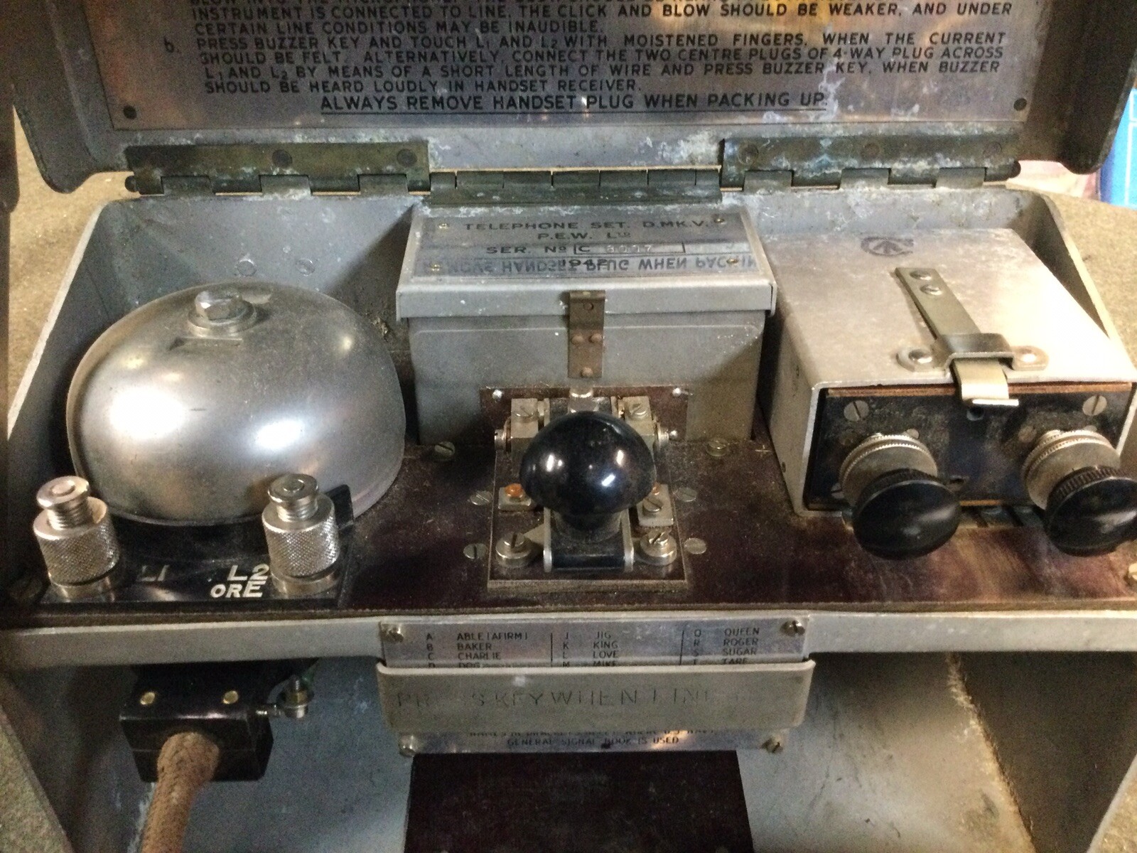 WwII Military Radio Telephone Remote Code Key Ringer D Mk. V Canadian ...