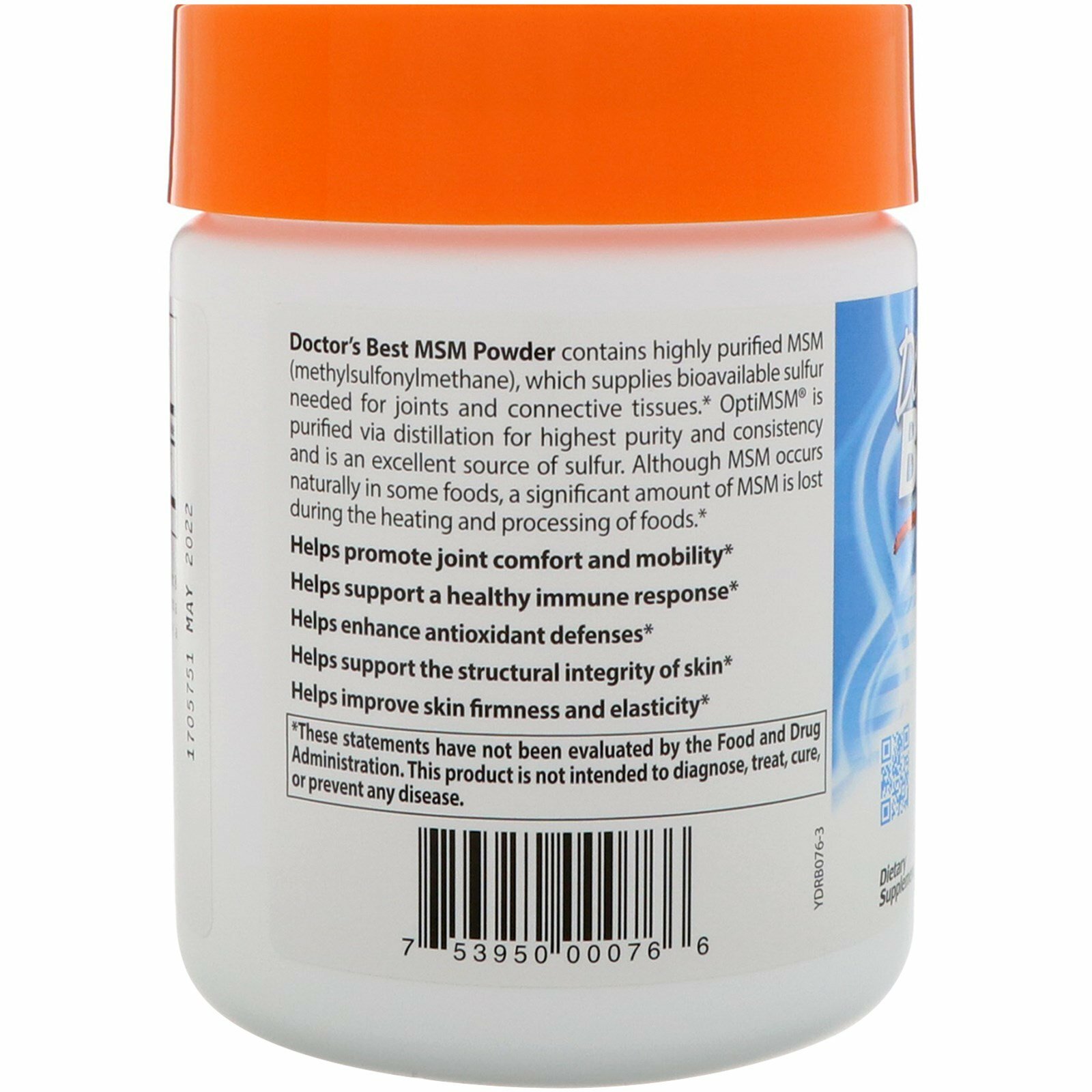 Doctor's Best MSM Powder With OptiMSM 250 Gr for sale online | eBay