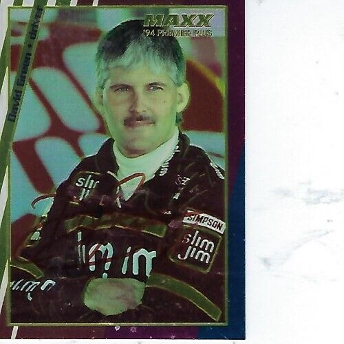 DAVID GREEN SIGNED 1994 MAXX PREMIER PLUS RACING #152 - NASCAR | eBay