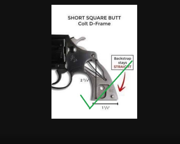 NEW GRIPS FOR COLT D FRAME SHORT SQUARE BUTT REVOLVER CLASSIC PANEL ...