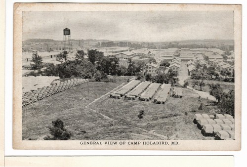 Birds Eye View Camp Holabird Baltimore MD WWI White Border Postcard ...