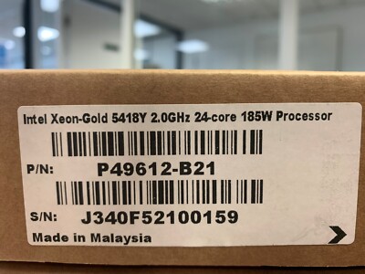 Intel Xeon-Gold 5418Y 2.0GHz 24-core 185W Processor SRMGH | eBay