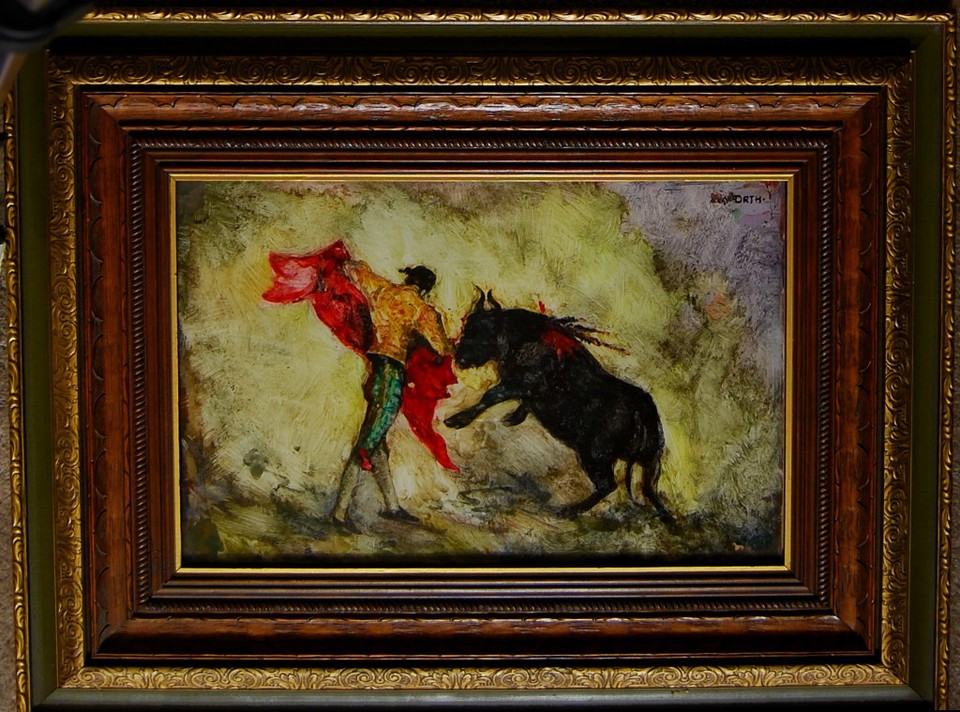 John Orth (1889-1976) Early Texas / California Artist "Matador" Oil on ...