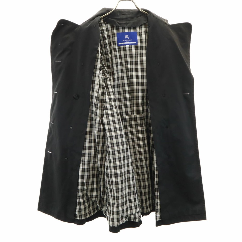 Old Clothes Burberry London Blue Label Trench Coat 40 Black Ladies Used ...