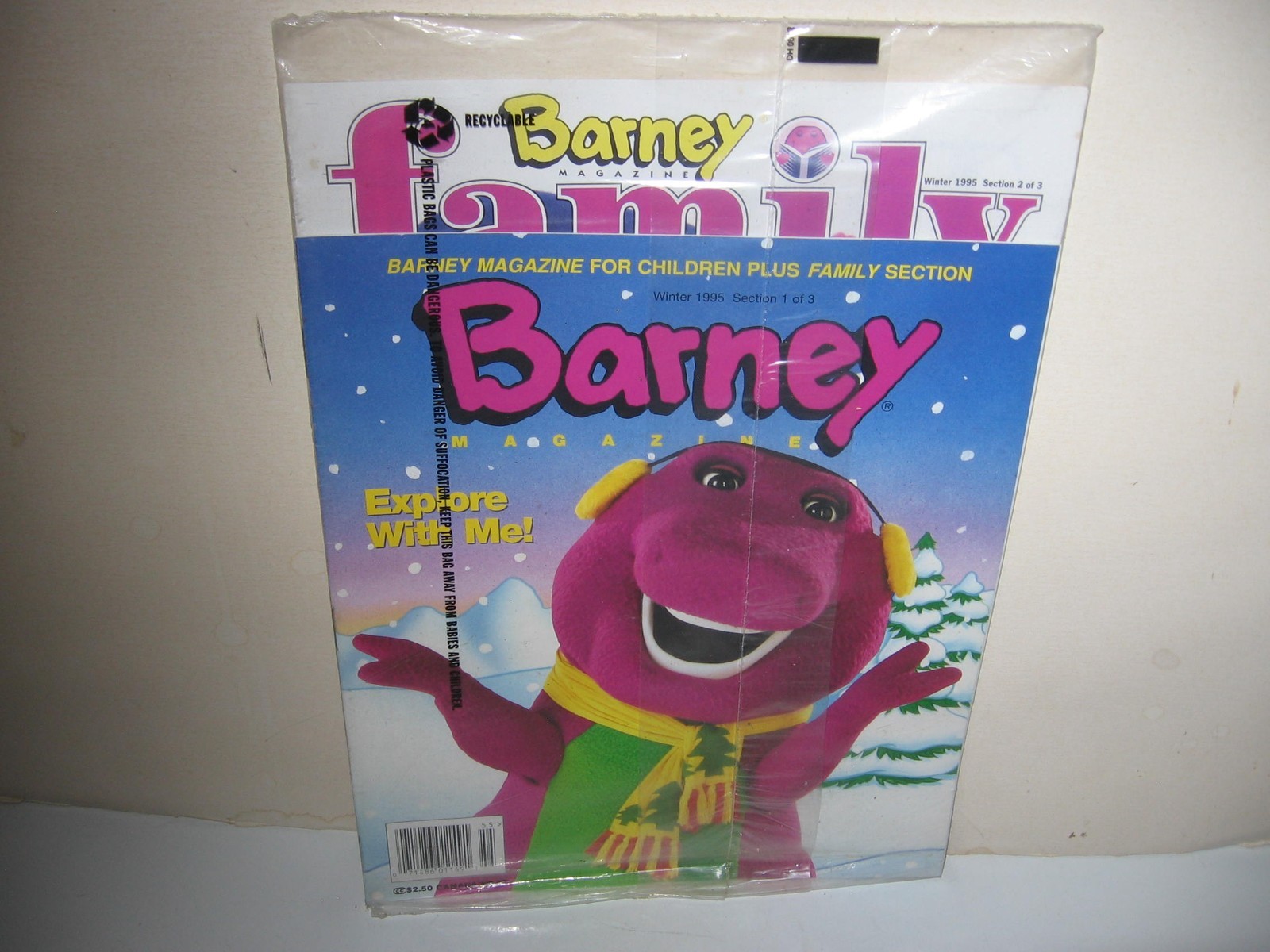 Barney Magazine Sealed Winter Issue 1995 -rare- Barney and Friends | eBay