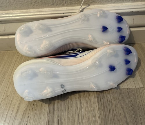 Adidas F50 League Mid FG MG Soccer Cleats ID9190 White Blue Red Women's ...