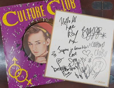 12-Inch Record With Autographed Colored Paper / Culture Club Time | eBay