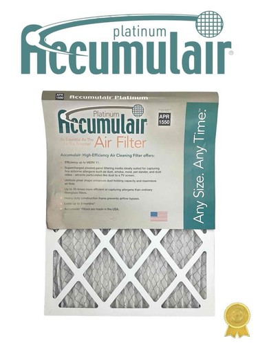 Accumulair Platinum 16x20x1 MERV 11 Air Filter/Furnace Filters (5) Pack ...
