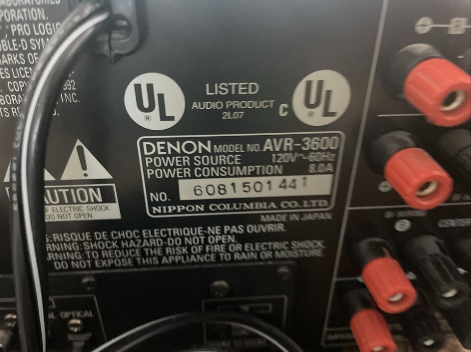 Denon AVR-3600 Surround Sound 5.1 Channel Dolby Digital Receiver | eBay