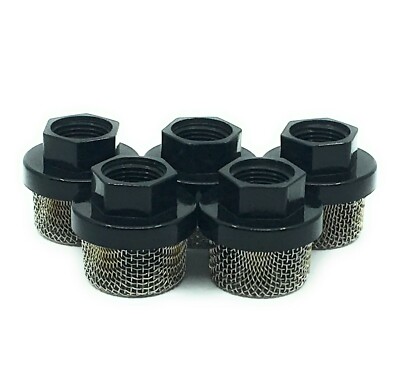 ASP Inlet Screens compatible to Graco 246385. 7/8" UNF nylon cap inlet ...