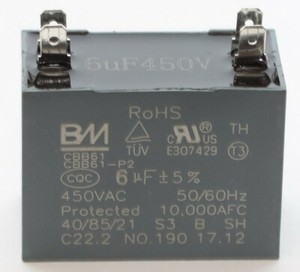 6uF 650VAC 10000AFC C22.2 NO.190 Capacitor Frigidaire FFPA0822U1 Air ...