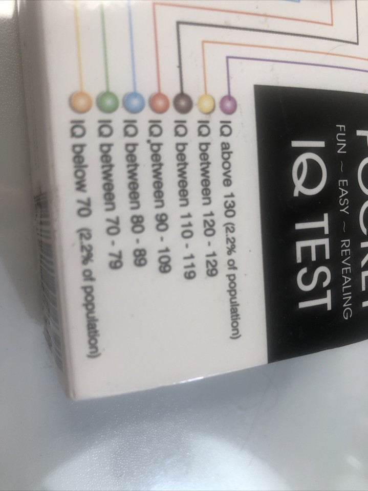 POCKET IQ TEST Family Fun Puzzle Cards Questions & Answers Kit Small ...