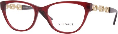 Versace VE 3292 388 54mm Bordeaux Transparent Eyeglasses | eBay
