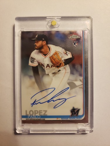 2019 Topps Chrome Pablo Lopez RC Rookie Auto On Card #RA-PL | eBay