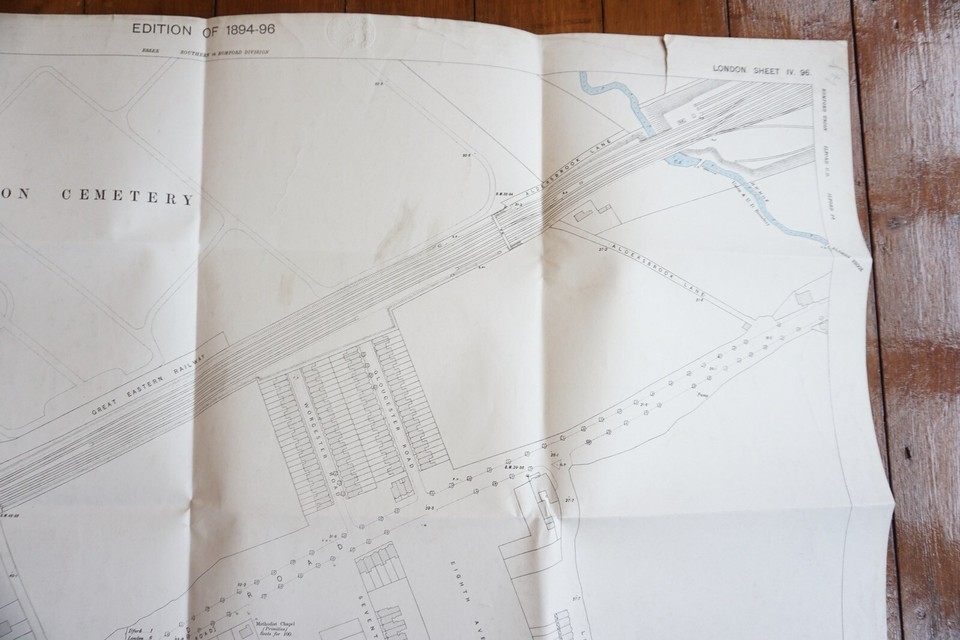 1894 GER City Of London Cementary OS Railway Map | eBay UK