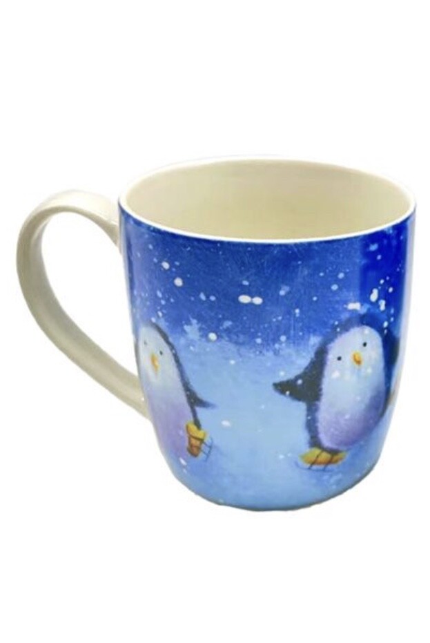 Stylish Jan Pashley Christmas Robin & Skating Penguins Set Of 2 ...