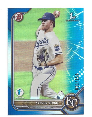 STEVEN ZOBAC 2022 BOWMAN DRAFT 1ST EDITION BLUE FOIL FREE SHIP I652 | eBay