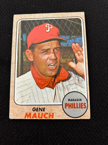 1968 GENE MAUCH PHILADELPHIA PHILLIES MANAGER TOPPS #122 VINTAGE ...