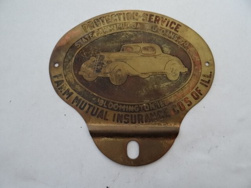 Antique State Farm Mutual Auto Ins Co Illinois Advertising License ...