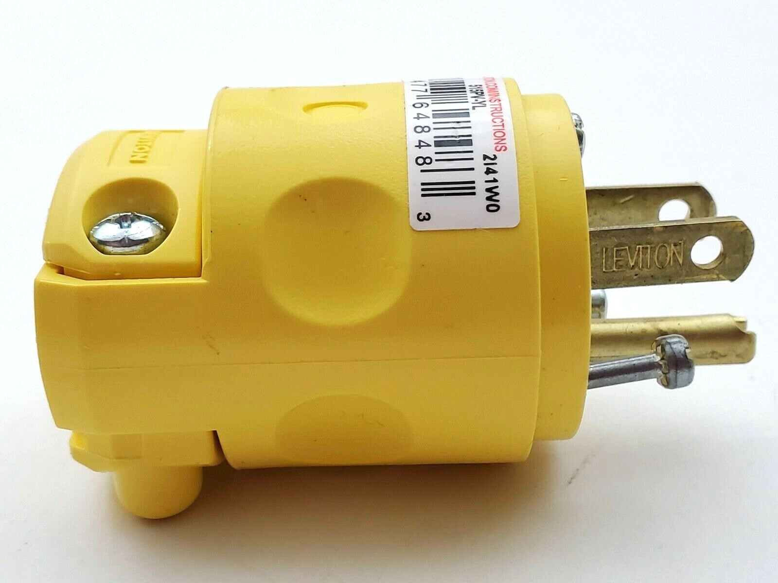 Leviton R51--515PV-YL Yellow 15 Amp 125V 3 Wire Male 5-15P Cord Body | eBay