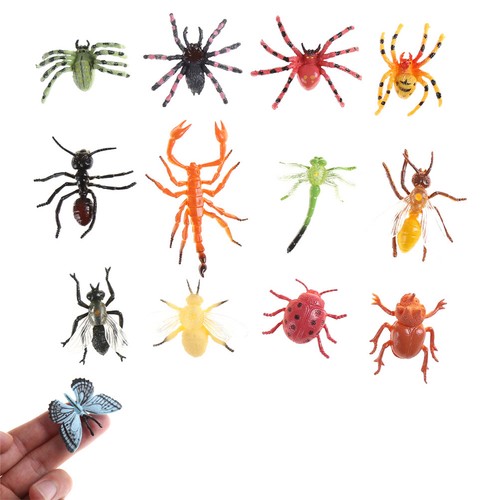 12pcs Plastic Insect Model for Kid toy Novelty Tricky toys、.QU | eBay