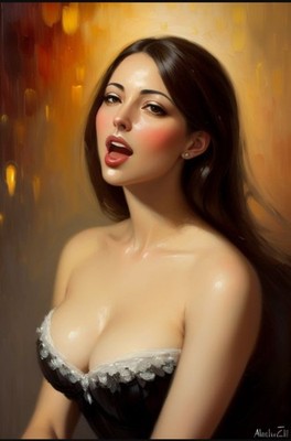 Fan Art Waifu Card aceo–Retro 2.5x3.5" Ssp VV Art Vintage Oil Singer Olivia | eBay