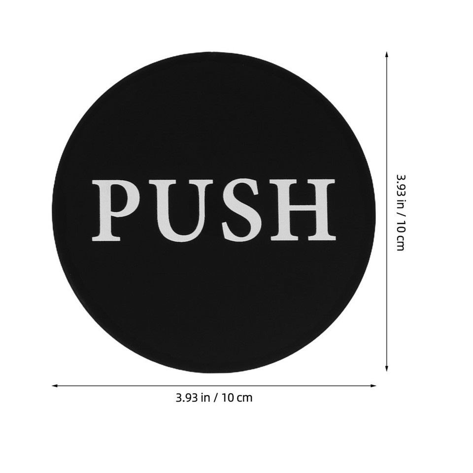 2 Pcs Door Sign for Glass Push Signs Home Business Signage Acrylic ...