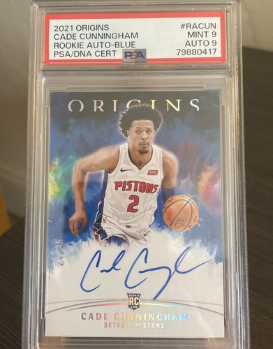 Cade Cunningham RC AUTO #/35 2021 Origins Rookie Autograph Blue Color ...
