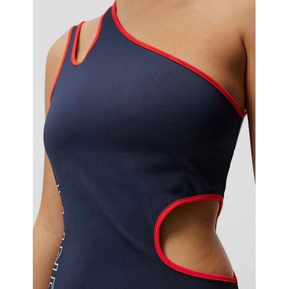 J. Lindeberg Marta Dress with Shorts Navy Red Trim XS Tennis Golf ...