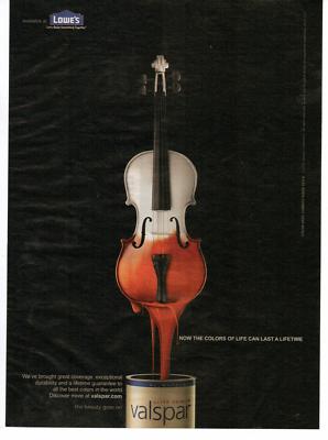 2009 Lowe's Valspar Ultra Premium Paint Cello Magazine Print ...