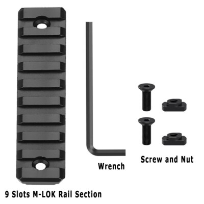 Space-Saving User Friendly Sturdy 9 Slots M-LOK Rail Section for M Lok ...