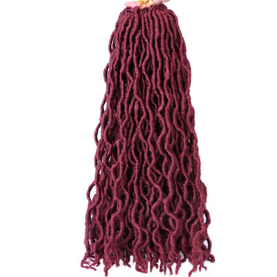 1 /24 Stands Wavy Gypsy Locs Wigs 18'' Long Dreadlock Wigs Synthetic ...