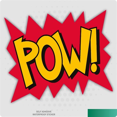 Large POW Cartoon Vinyl Decal, Car, Van Self-Adhesive Sticker | eBay UK