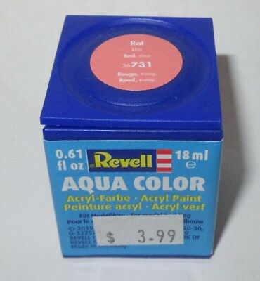 Revell Aqua Color Acrylic Paint (18ml) Clear Red 731 #36731 NEW | eBay