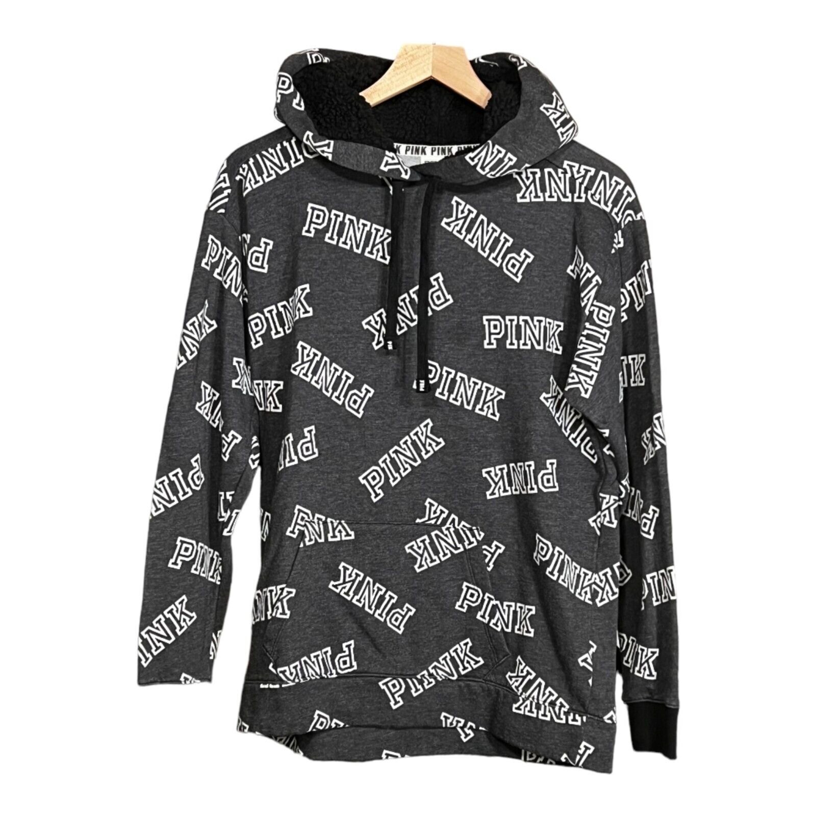 Victorias Secret VS Pink All Over Logo Sherpa Campus … - Gem