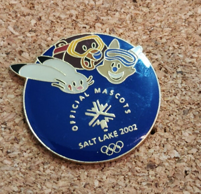 2002 Salt Lake Olympic official mascots Powder Copper Coal pin Aminco ...