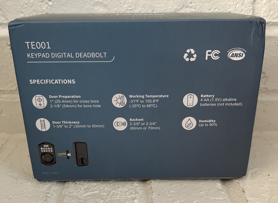 TEEHO TE001 Keyless Entry Smart Deadbolt Door Lock with Keypad (Satin Nickel) | eBay