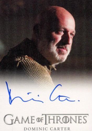 Game of Thrones Season 4 Dominic Carter as Janos Slynt Autograph Card ...