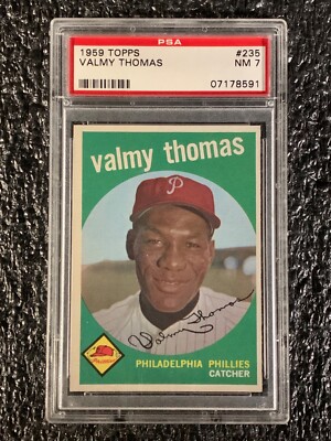 1959 Topps Baseball #235 Valmy Thomas PSA 7 | eBay