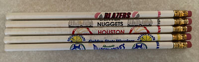 Vintage 90’s NBA team Pencils (Warriors, Blazers, Nuggets, Rockets ...