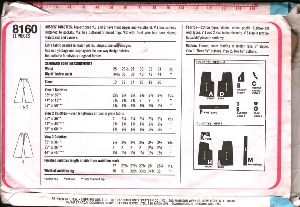 8160 Vintage Simplicity SEWING Pattern Misses 1970s Top Stitched ...
