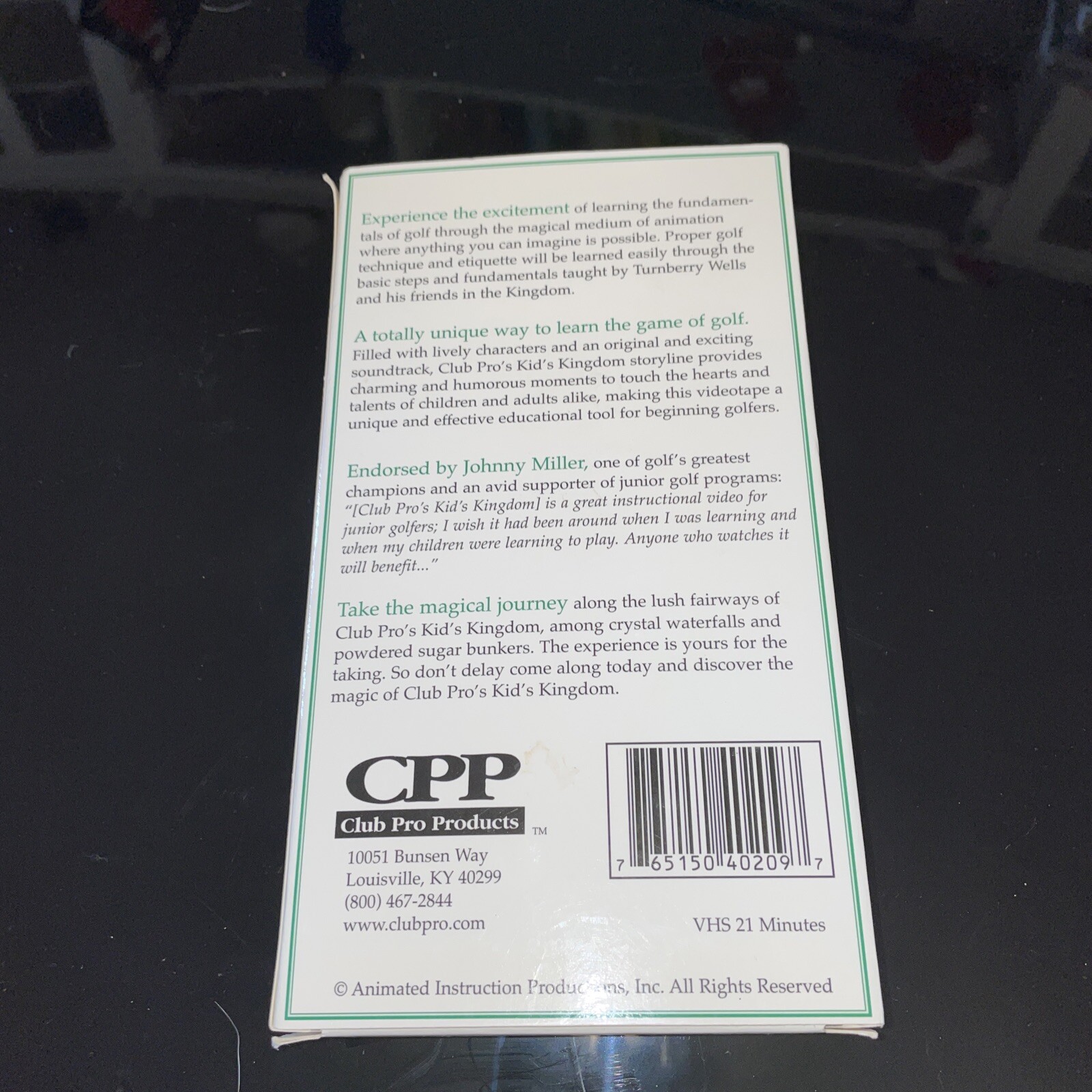 Club Pros Kids Kingdom Tested VHS Animated Instructional Golf Video CPP ...