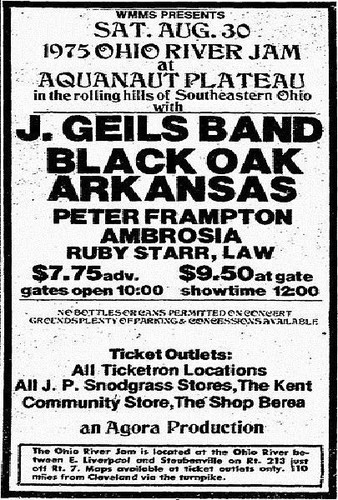 J GEILS ROCK N ROLL *2X3 FRIDGE MAGNET* CONCERT NEWS AD CLEVELAND WMMS ...