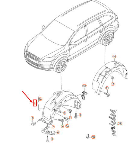 NEW AUDI Q5 8R FRONT LEFT WHEEL HOUSING LINER 8R0821171F | eBay