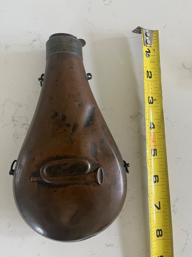 Antique 19th Century Copper Brass Powder Flask – Hunting Horn Design ...